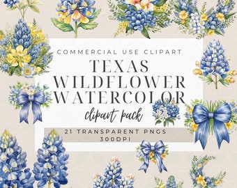 Texas Wildflower Clipart Digital Download Clipart Commercial Use ...