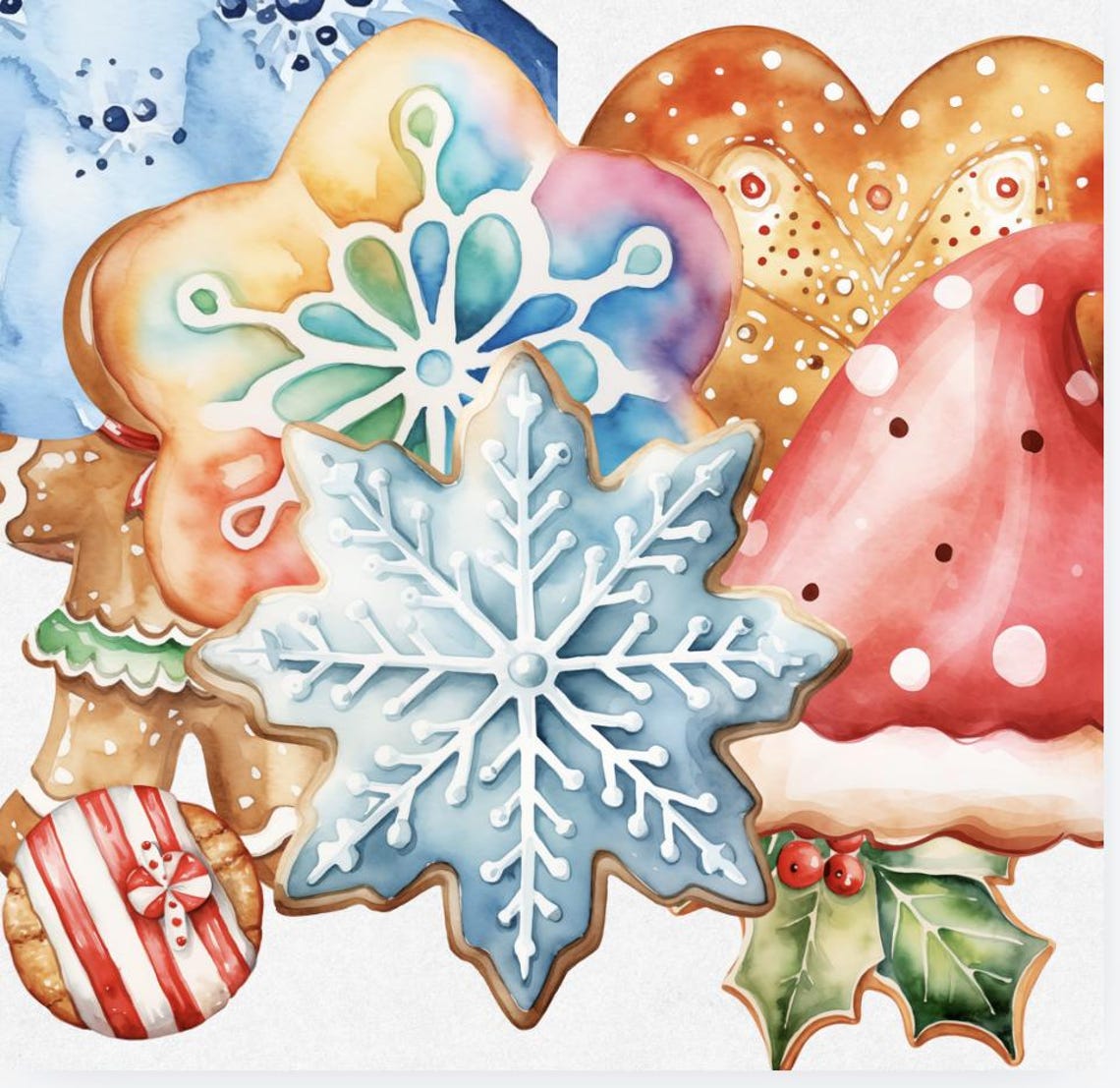 Christmas Cookies Clipart | Holiday Baking Clipart | Digital Download ...