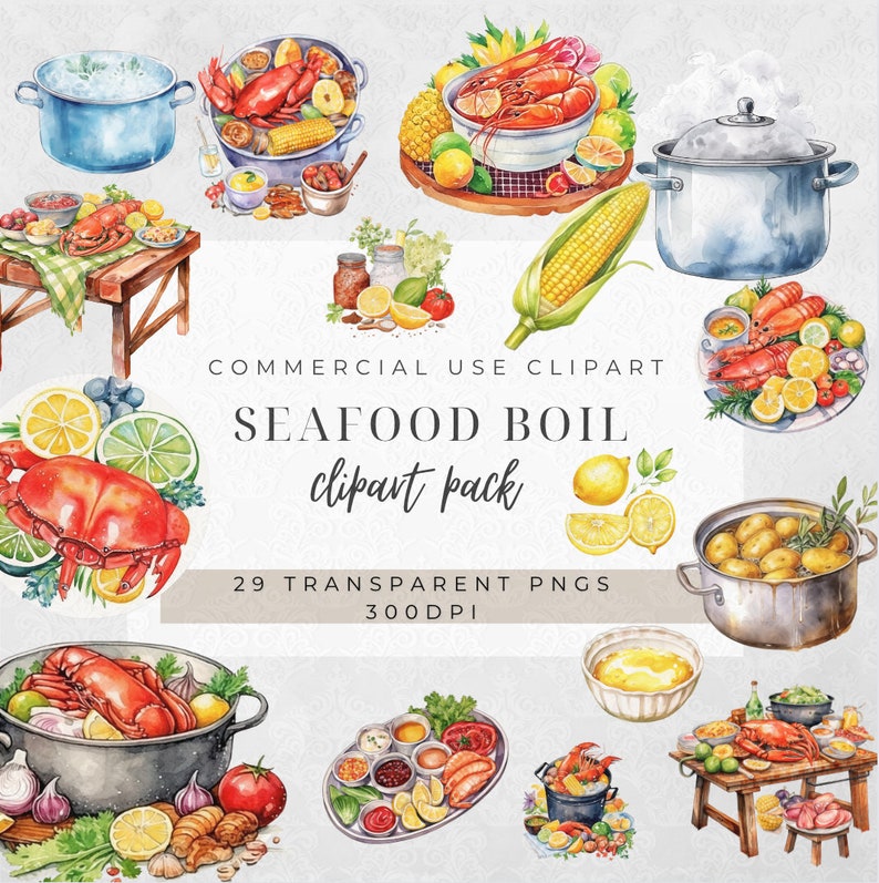 Seafood Boil Clip Art | Crawfish | Transparent Png | Corn PNG ...