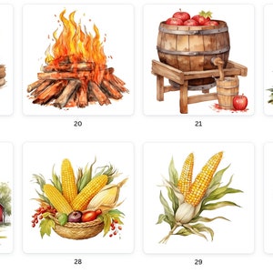 Fall Hayride Clipart Bundle: Autumn Harvest Pngs (50 Images) - Etsy