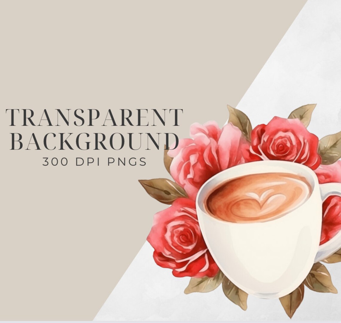 Coffee Valentine Clipart | Commercial Use | Love Clipart | Coffee Love ...