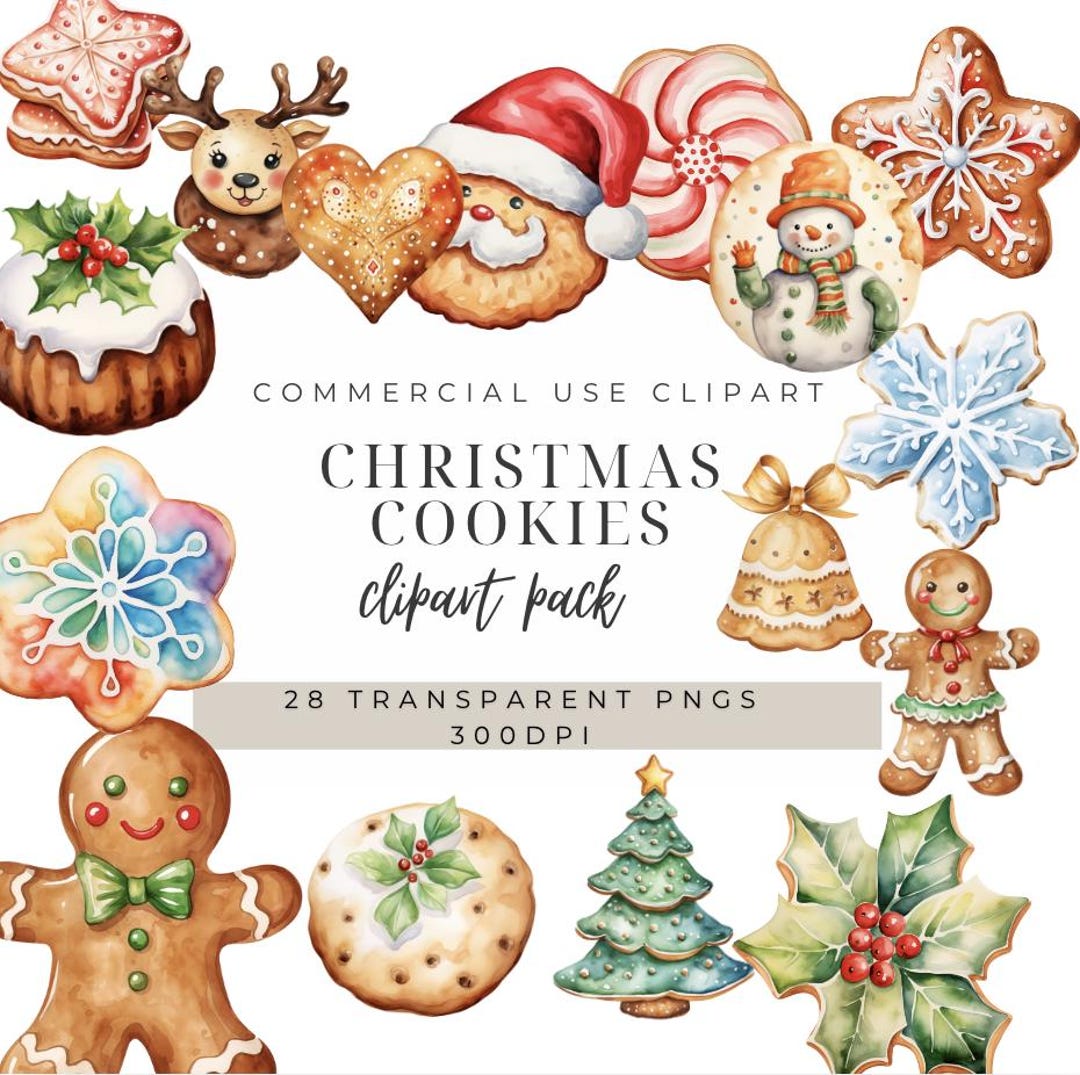 Christmas Cookies Clipart | Holiday Baking Clipart | Digital Download ...