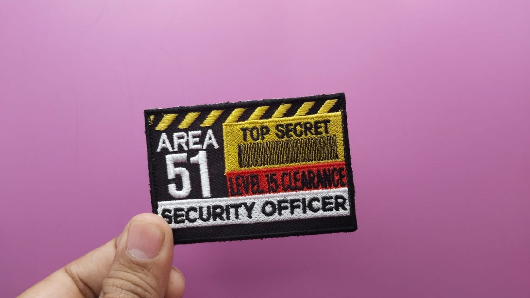 Area 51 Top Secret - SECURITY OFFICER CARD - Embroidered Patch - Etsy