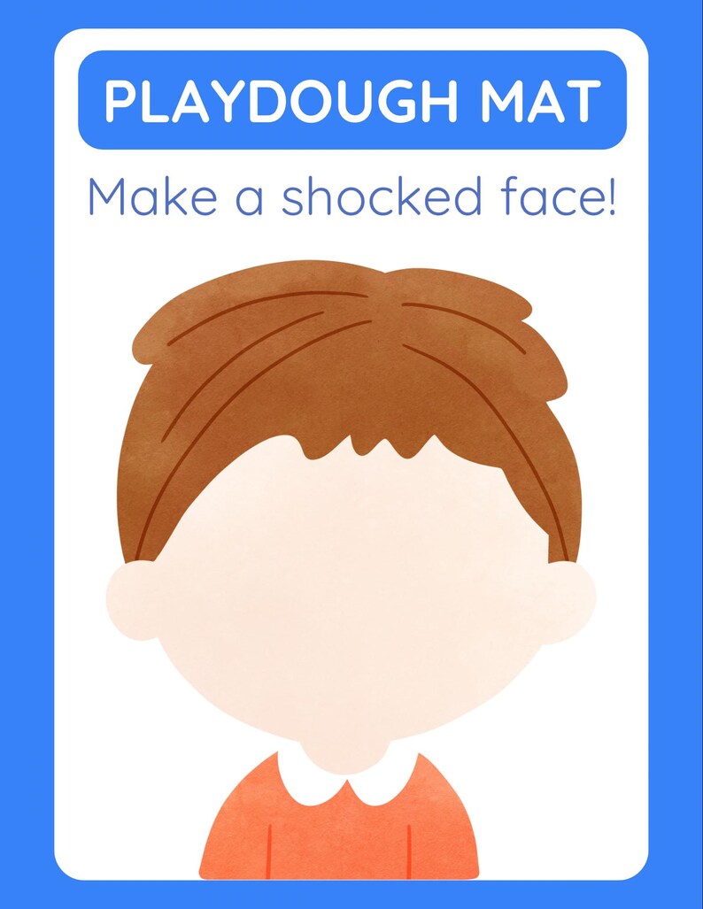 Play Dough Mat ~ Make a Face - Etsy