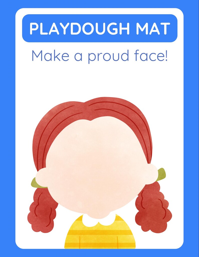 Play Dough Mat ~ Make a Face - Etsy