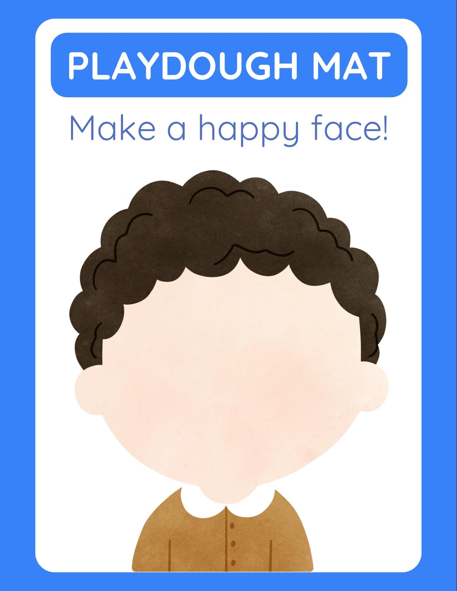 Play Dough Mat ~ Make a Face - Etsy