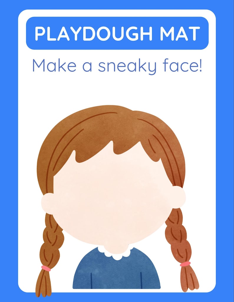 Play Dough Mat ~ Make a Face - Etsy