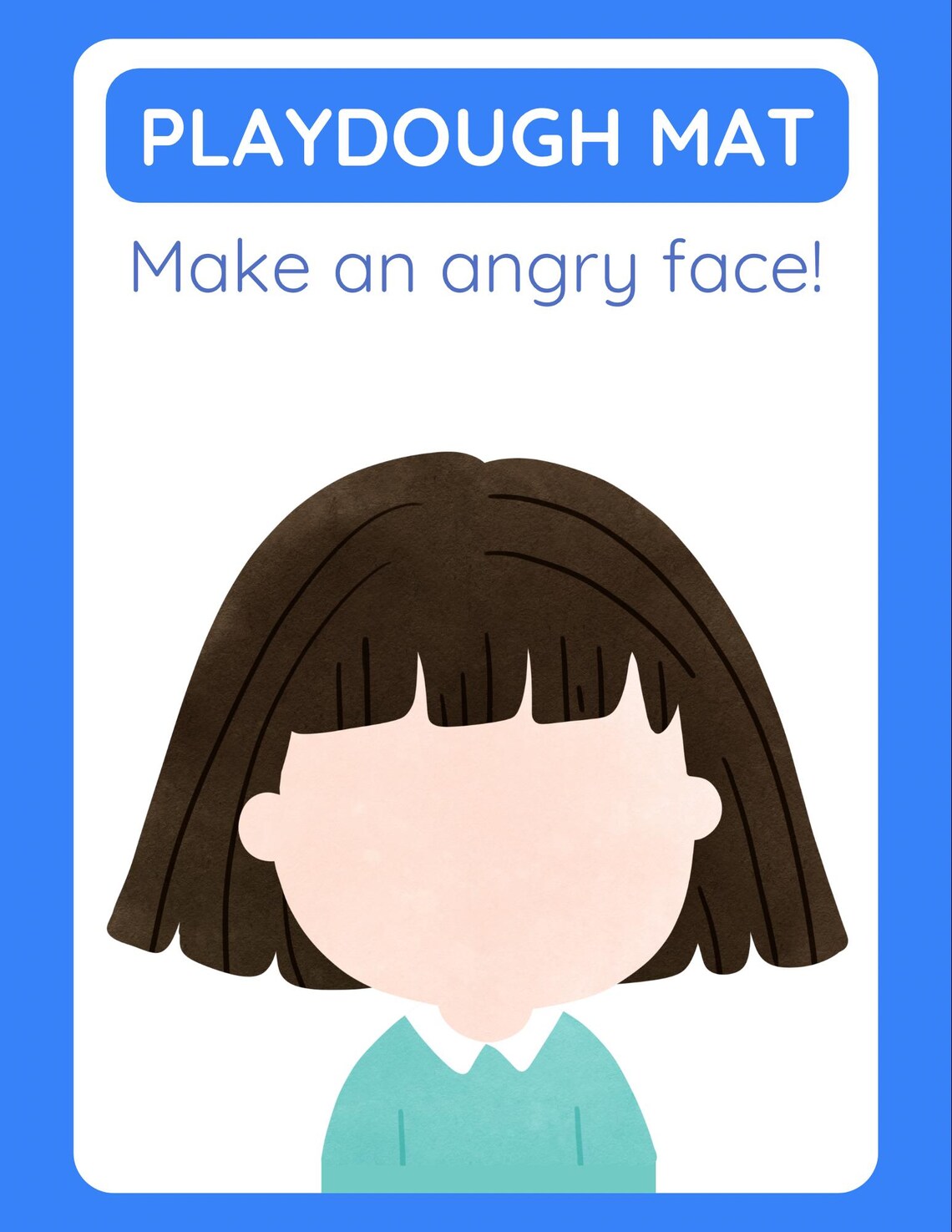 Play Dough Mat ~ Make a Face - Etsy