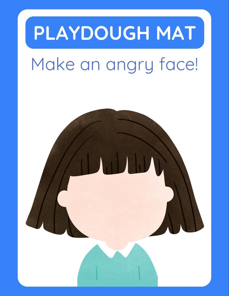 Play Dough Mat ~ Make a Face - Etsy