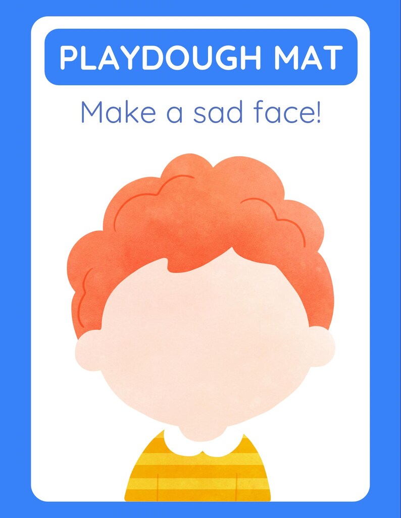 Play Dough Mat ~ Make a Face - Etsy