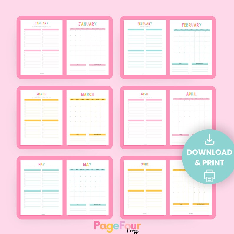 2024 Dated Calendar Printable 2024 Life Planner Printable Calendar ...