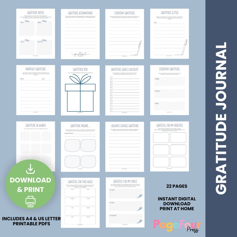 Printable Teenage Gratitude Journal | Gratitude Activities for Teens ...