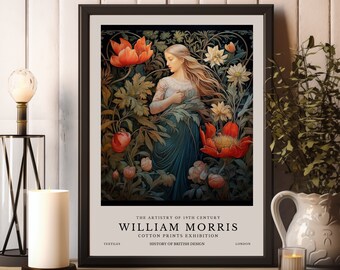 William Morris Poster, William Morris Exhibition Print, William Morris Print, Vintage Wall Art ...