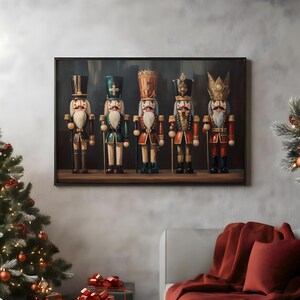Nutcrackers Christmas Art Print, Vintage Holiday Decor, Nutcracker Wall ...