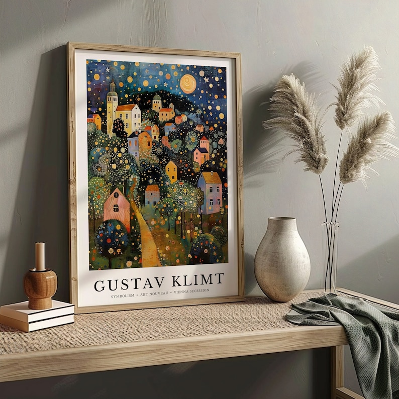 Gustav Klimt Print, Gustav Klimt Poster, Klimt Exhibition Poster ...