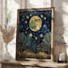 William Morris Moon and Stars Print, William Morris Moon Night Poster ...