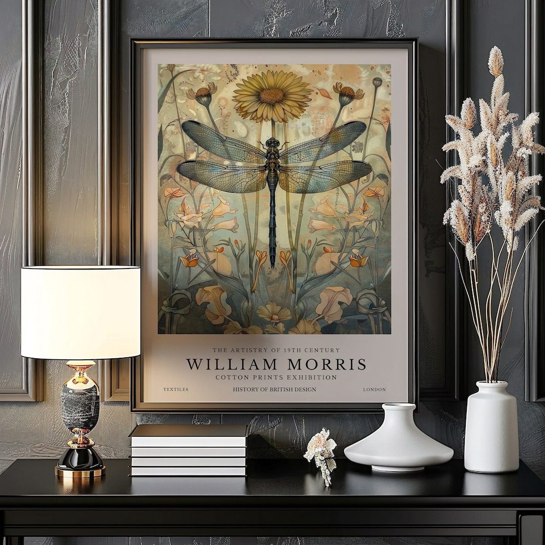 William Morris Dragonfly Print, William Morris Poster, William Morris ...