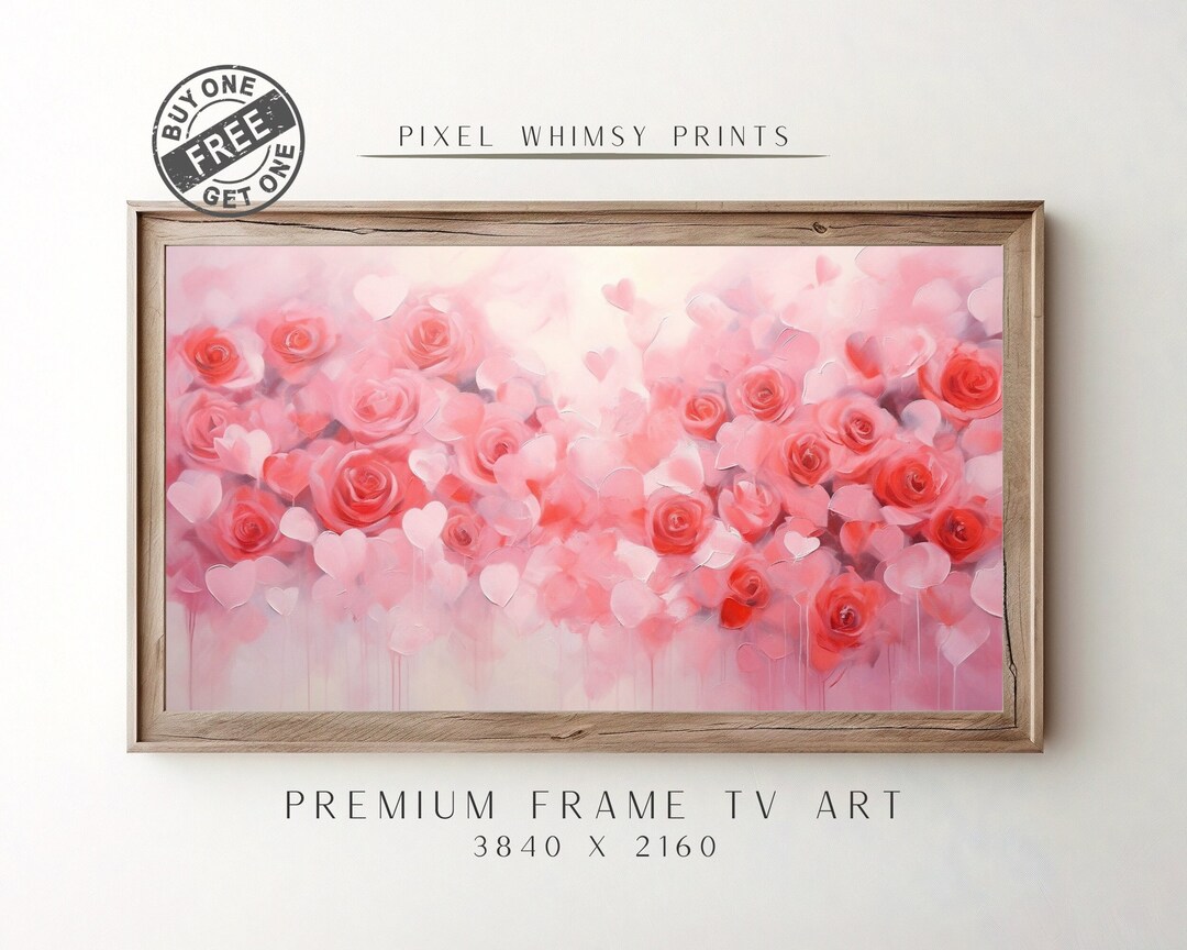 Valentine's Day Samsung Frame TV Art, Valentine Hearts Frame TV Art ...