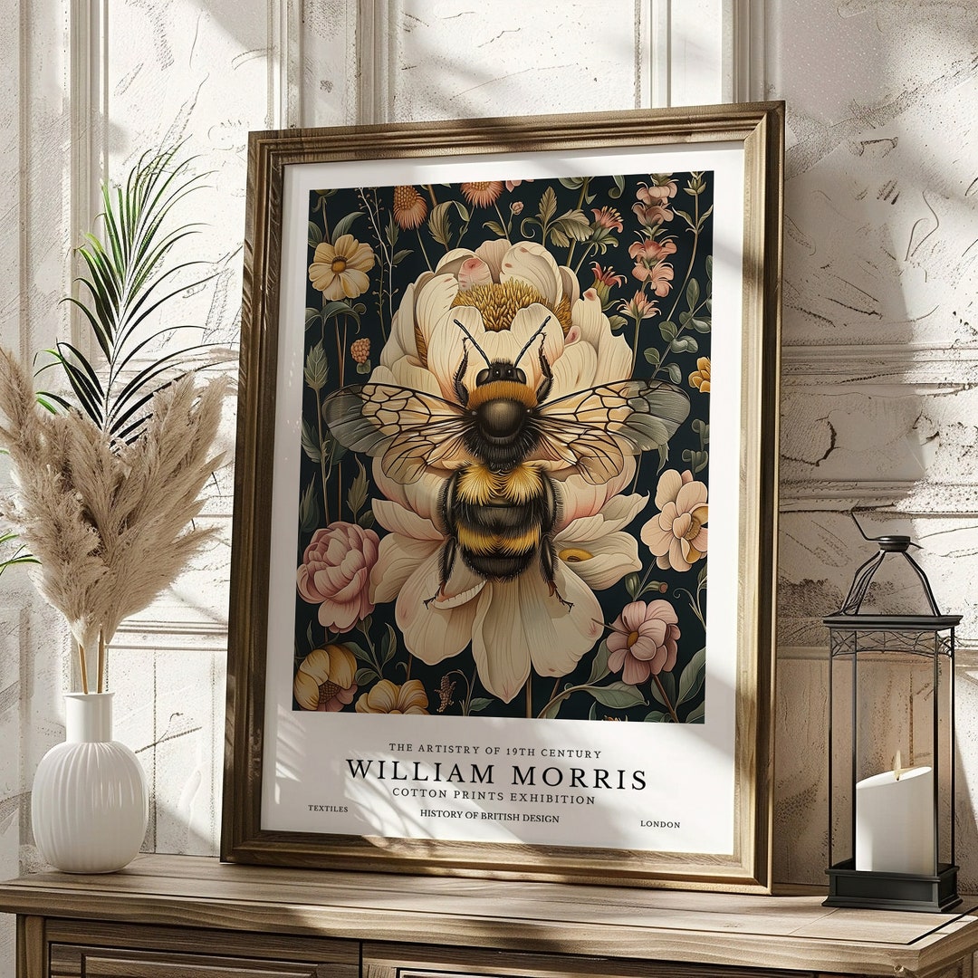 William Morris Bee Print, William Morris Exhibition Print, William ...