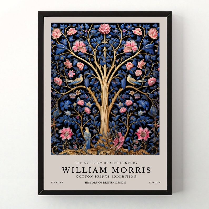 William Morris Tree of Life Print, William Morris Exhibition Print ...