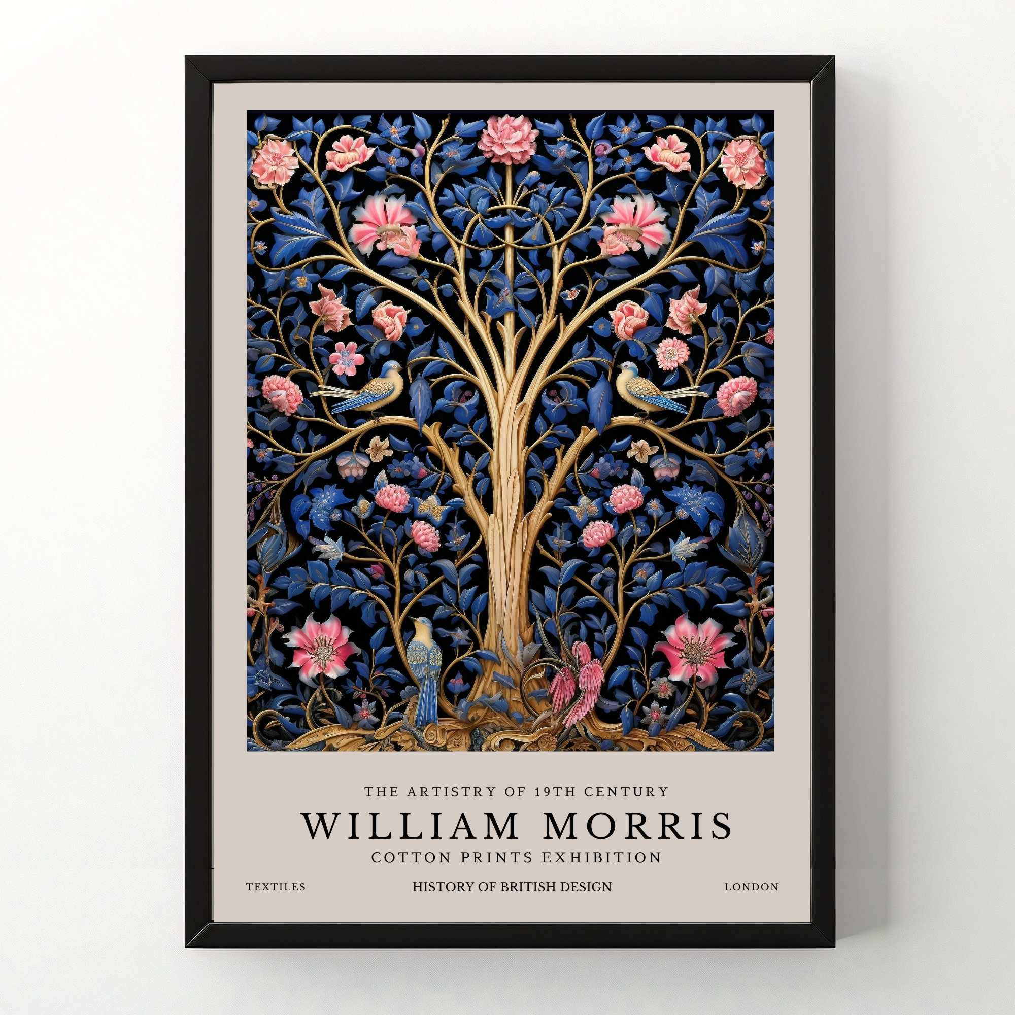 William Morris Tree of Life Print, William Morris Exhibition Print, William Morris Poster ...