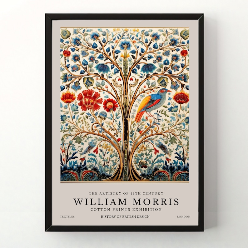 William Morris Print, William Morris Poster, William Morris Exhibition Print, Vintage Wall Art ...