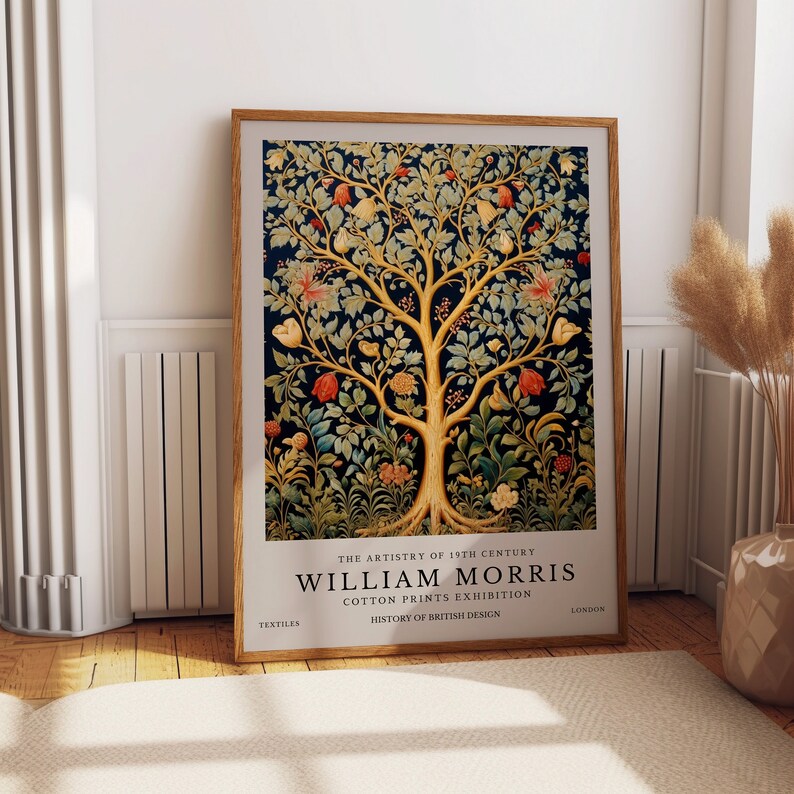 William Morris Tree of Life Print, William Morris Exhibition Poster, William Morris Poster ...