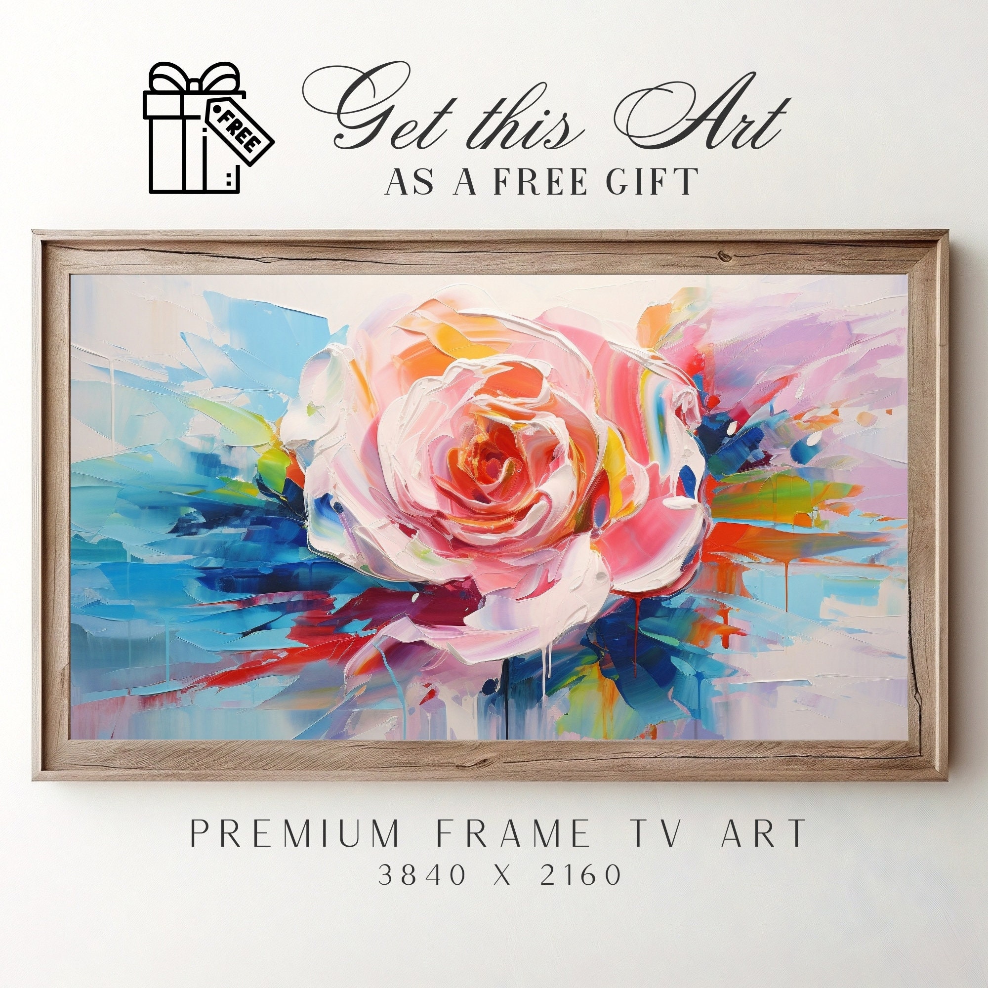 Samsung Frame TV Art, Rabbit Bunny Art for Frame TV, Easter Frame TV ...
