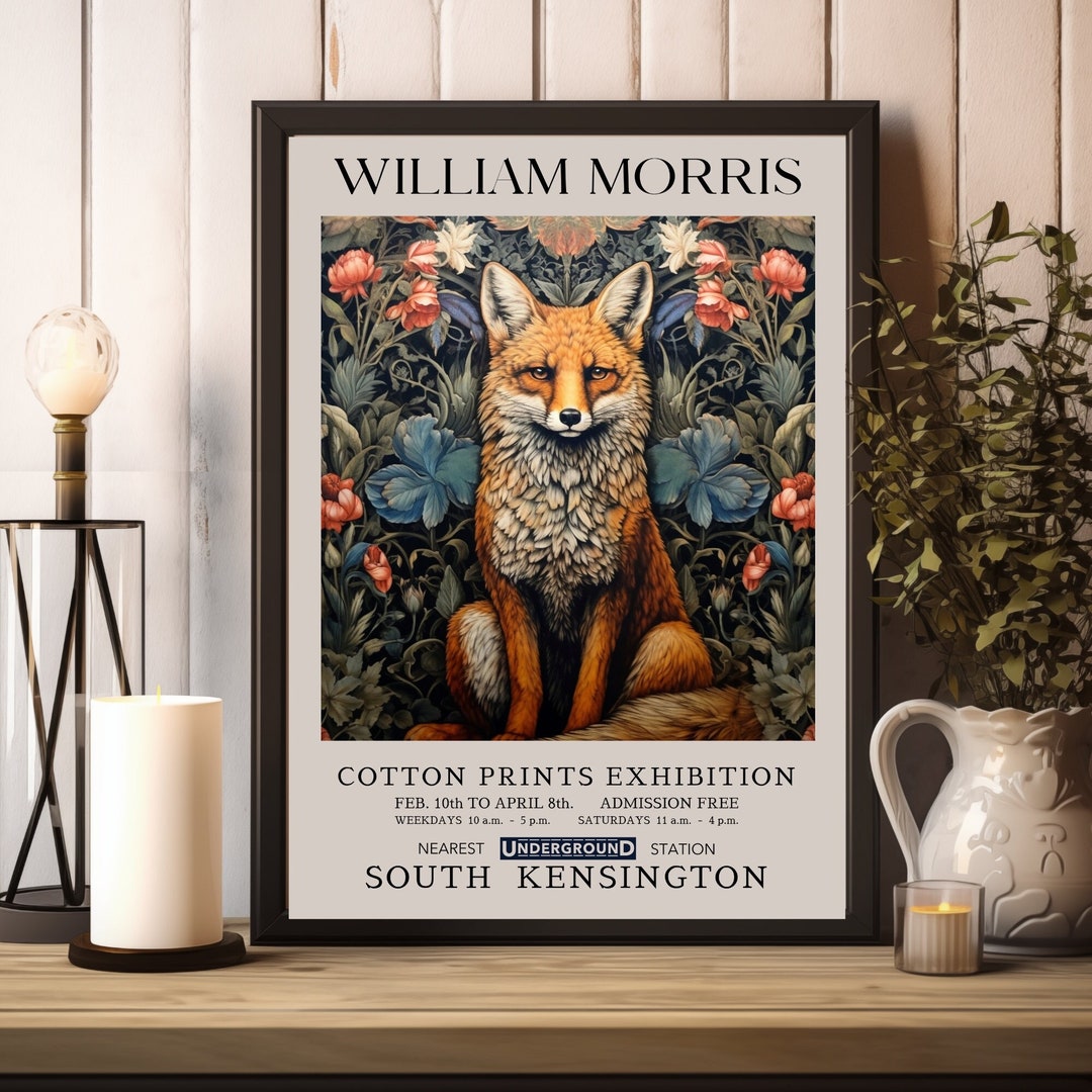 William Morris Fox Print, William Morris Exhibition Print, William ...