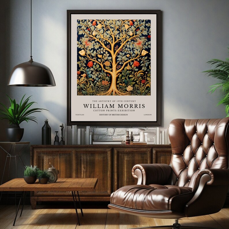 William Morris Tree of Life Print, William Morris Exhibition Poster, William Morris Poster ...