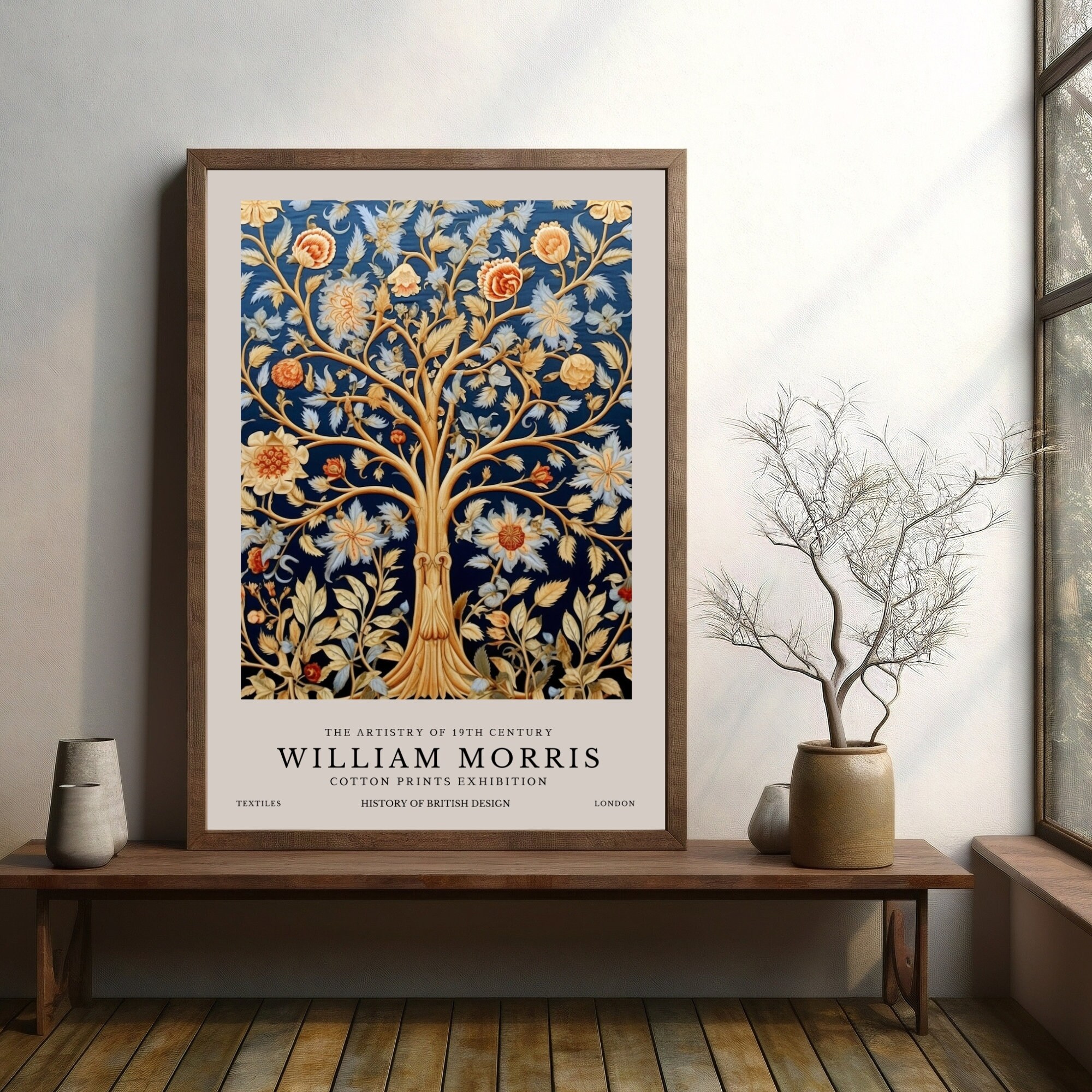 William Morris Print, Tree of Life William Morris Poster, William Morris Exhibition Print ...