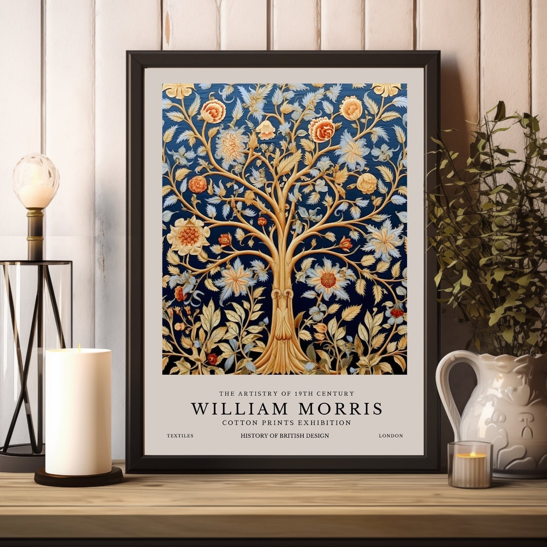 William Morris Print, Tree of Life William Morris Poster, William Morris Exhibition Print ...
