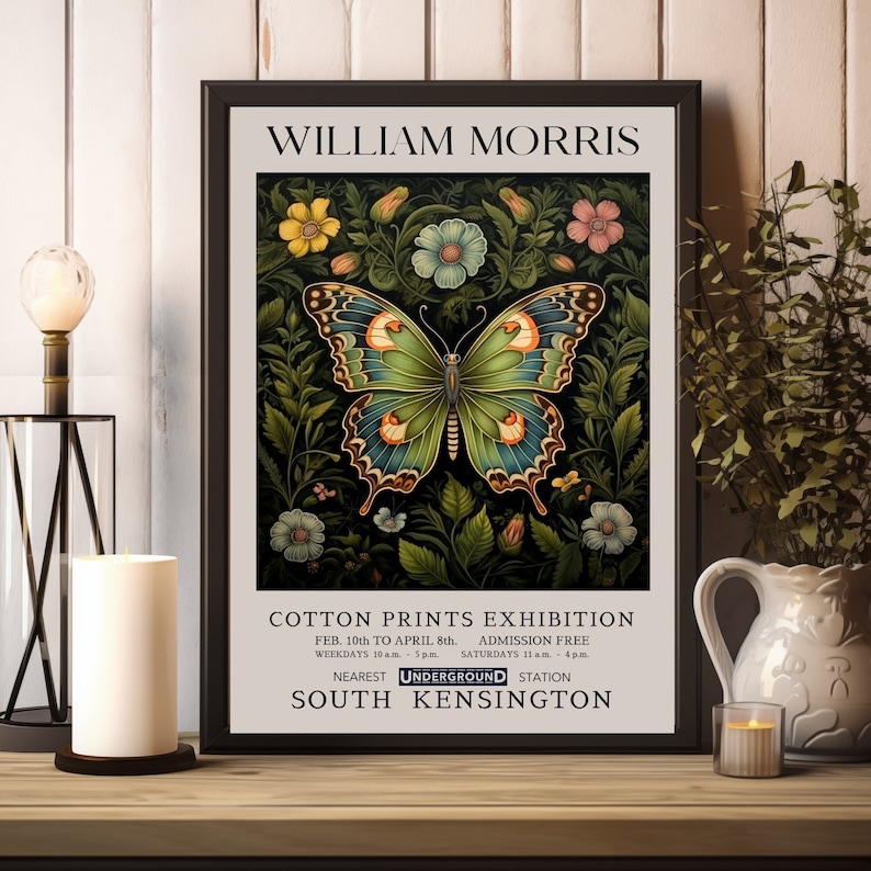 William Morris Print, William Morris Exhibition Print, William Morris ...
