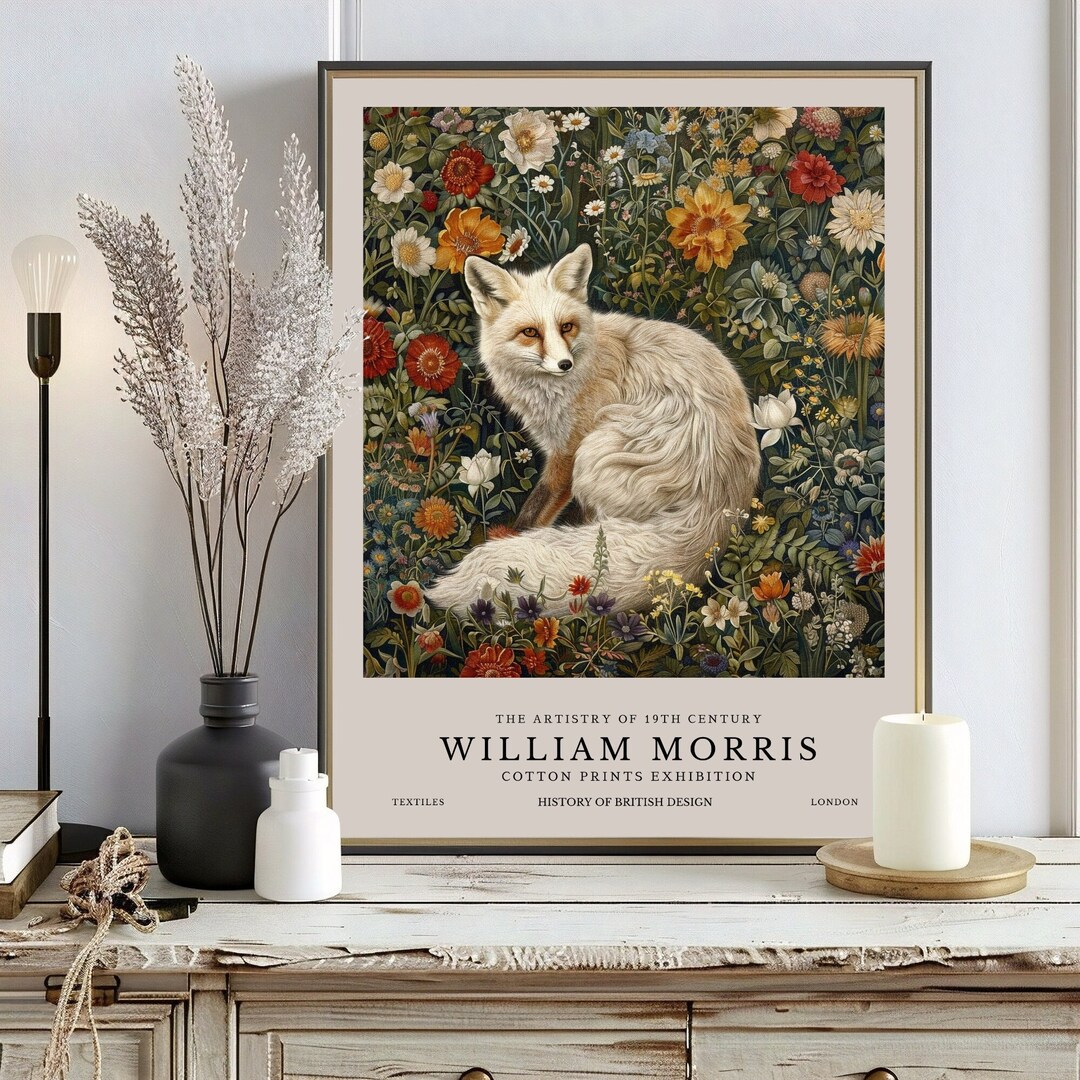 William Morris Fox Print, William Morris Exhibition Print, William ...