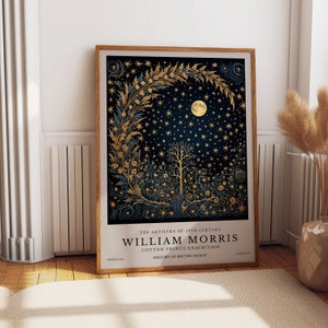 William Morris Moon and Star Print, William Morris Poster, William ...