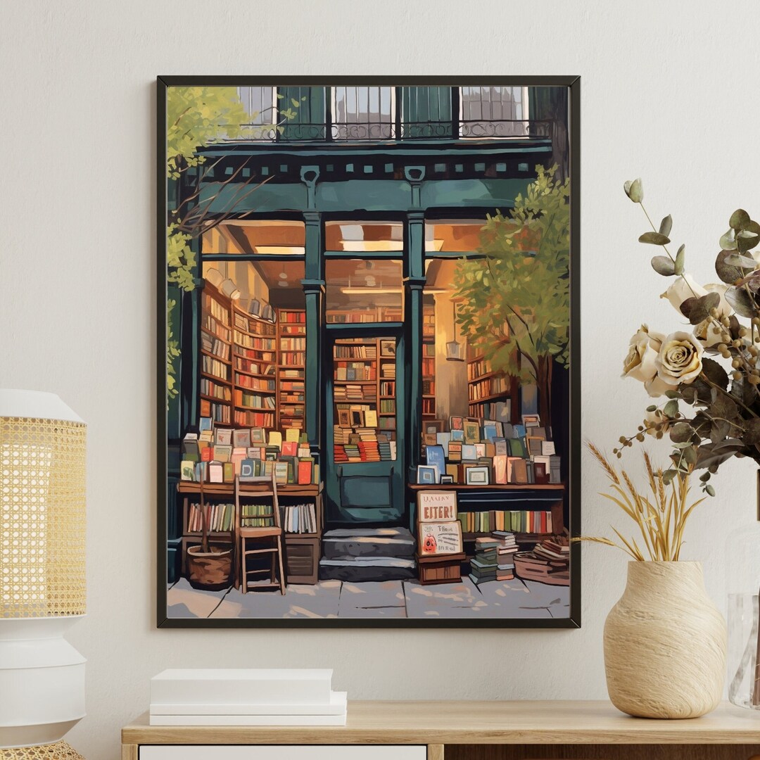 Book Store Poster, Book Lovers Gift, Book Shop Print, Reading Gift ...