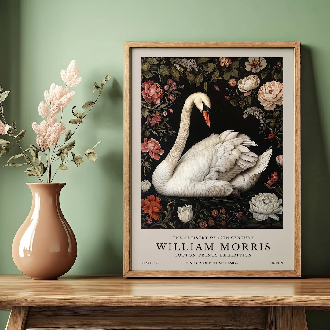 William Morris Swan Print, William Morris Exhibition Print, William ...