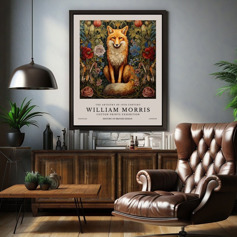William Morris Print, William Morris Exhibition Print, William Morris ...