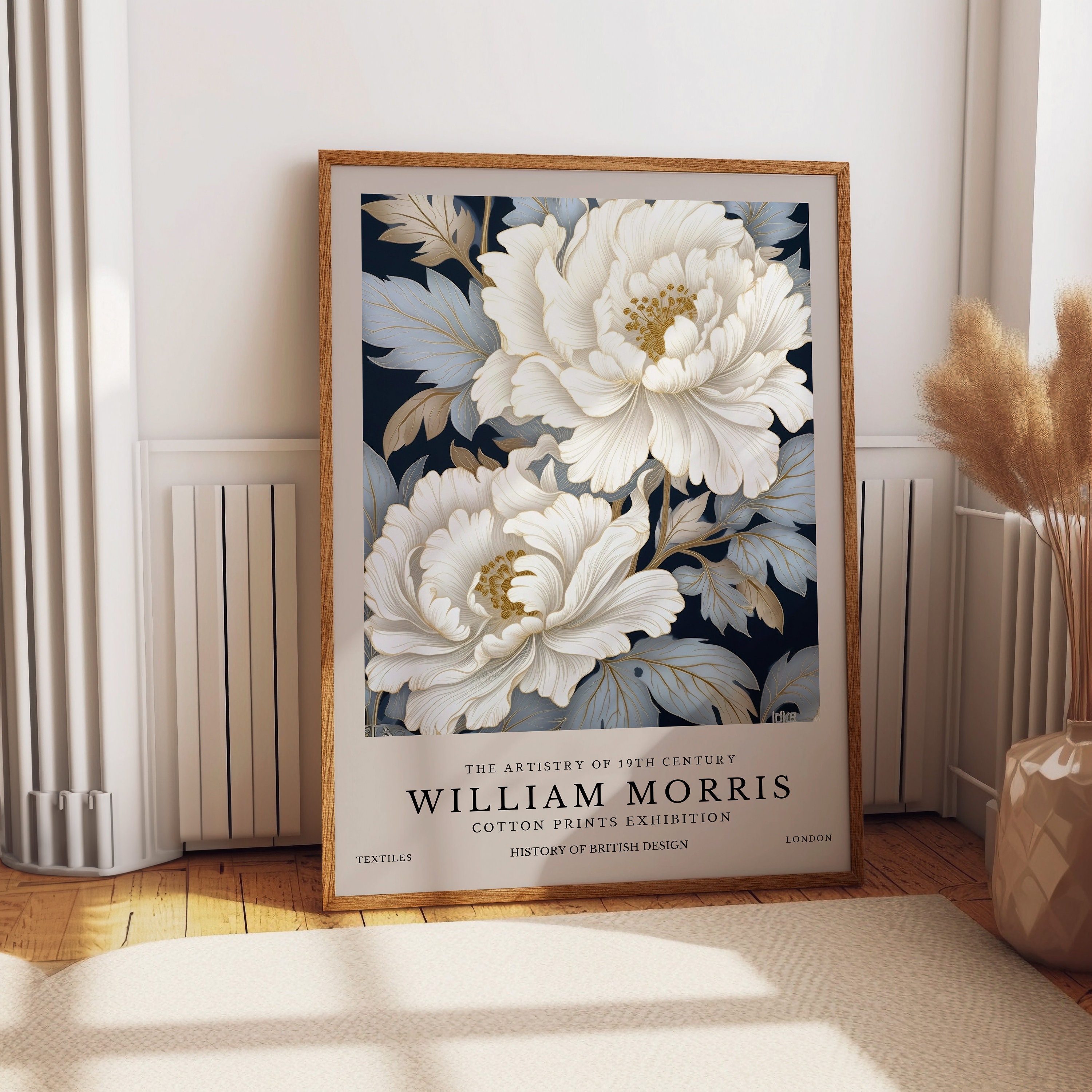 William Morris Prints, William Morris Exhibition Print, Blue Floral ...