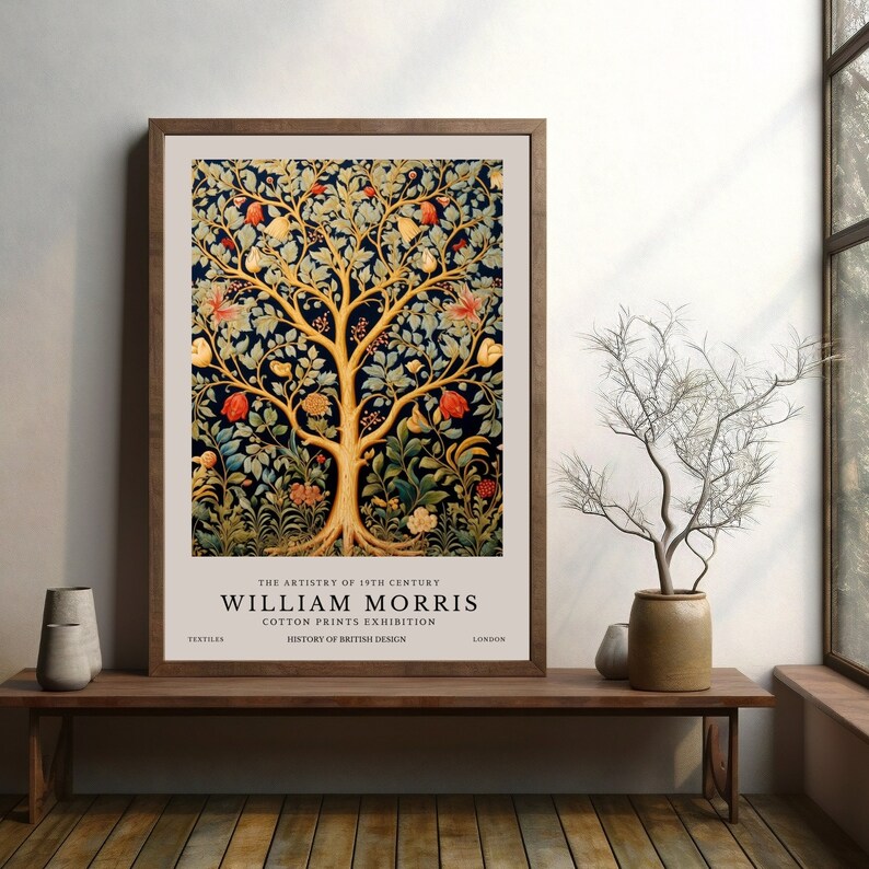 William Morris Tree of Life Print, William Morris Exhibition Poster, William Morris Poster ...