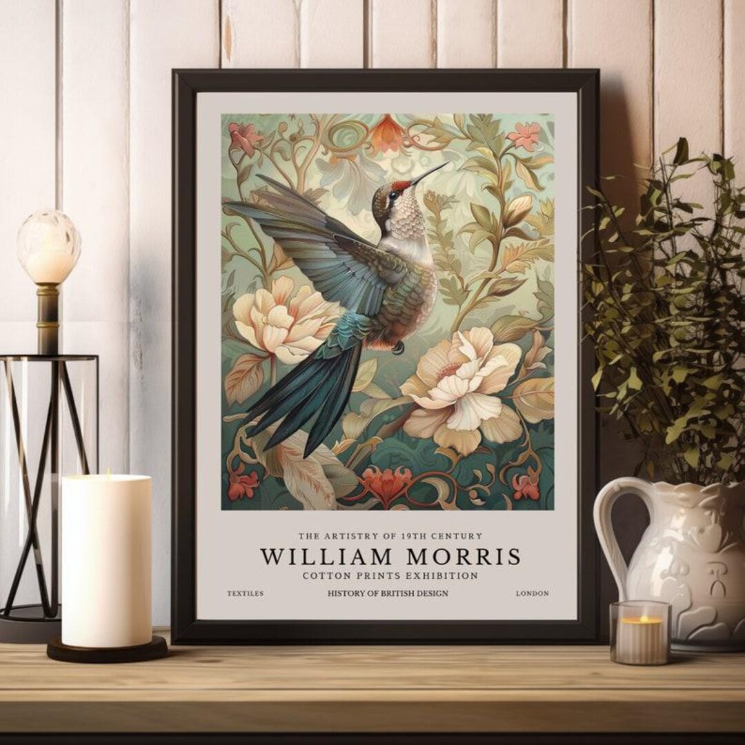 William Morris Hummingbird Print, William Morris Exhibition Print ...