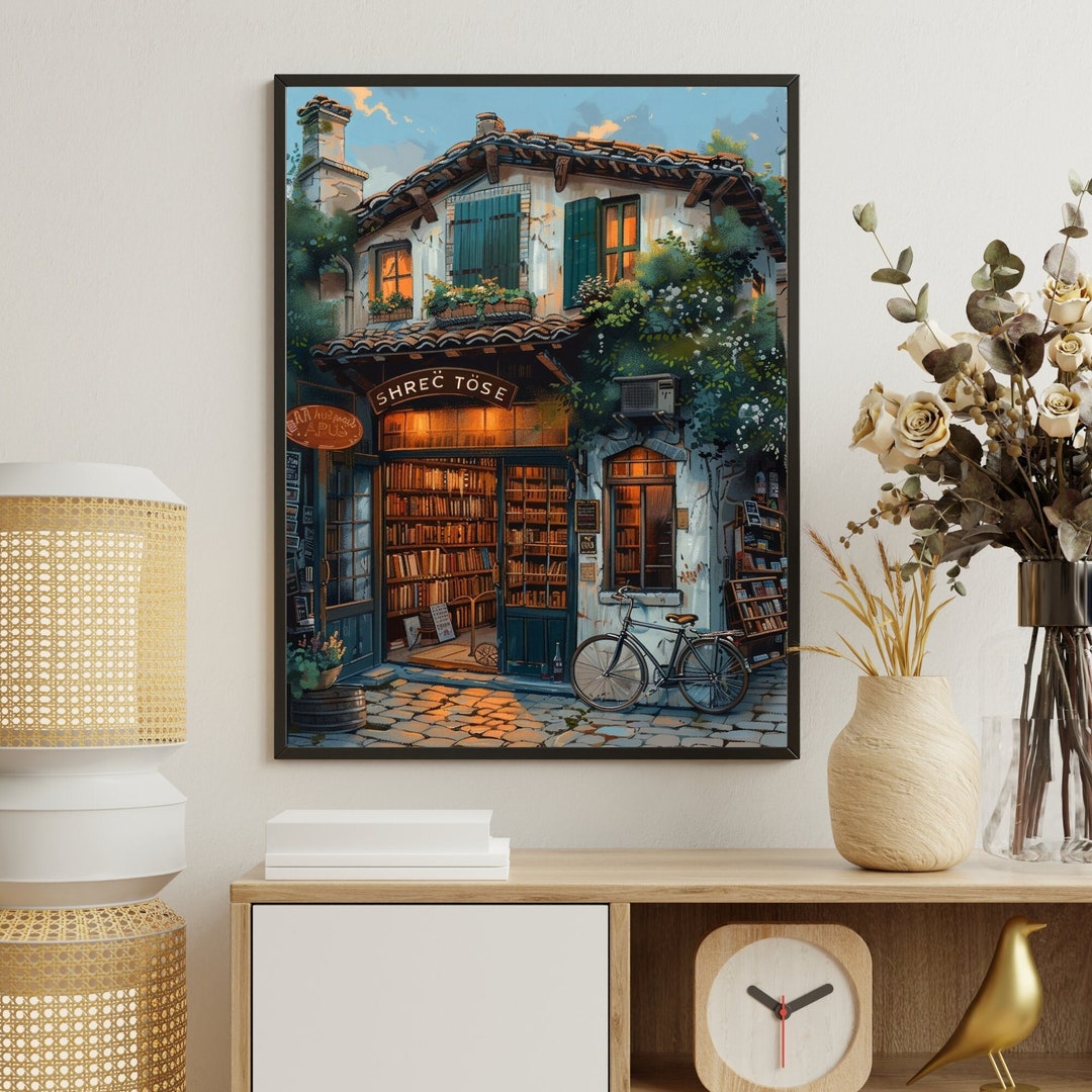 Buchladen Print, Travell City Buchladen Poster, Lese Geschenk ...