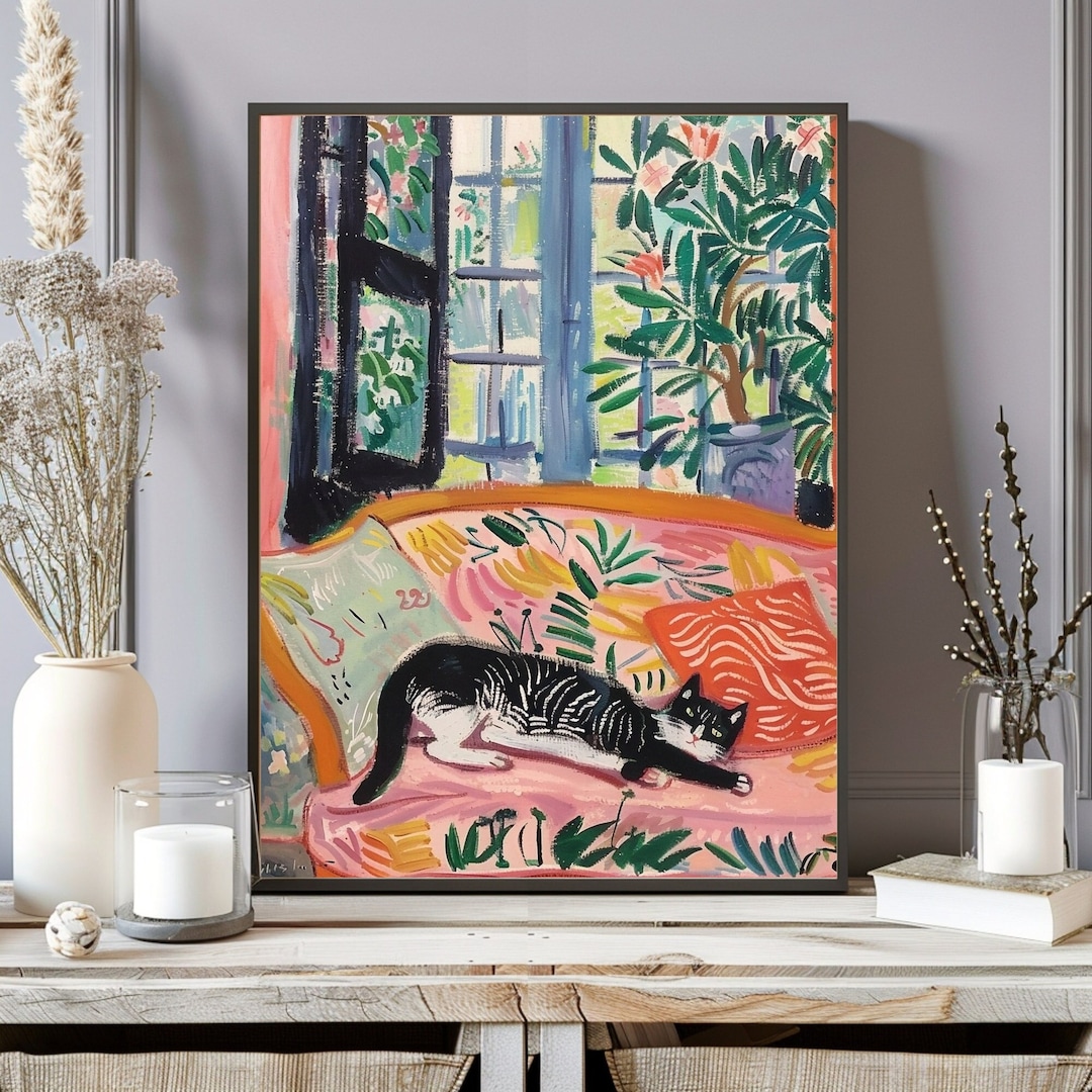 Henri Matisse Print, the Cat Art, Matisse Poster, Gallery Wall Art, Livingroom Wall Decor ...