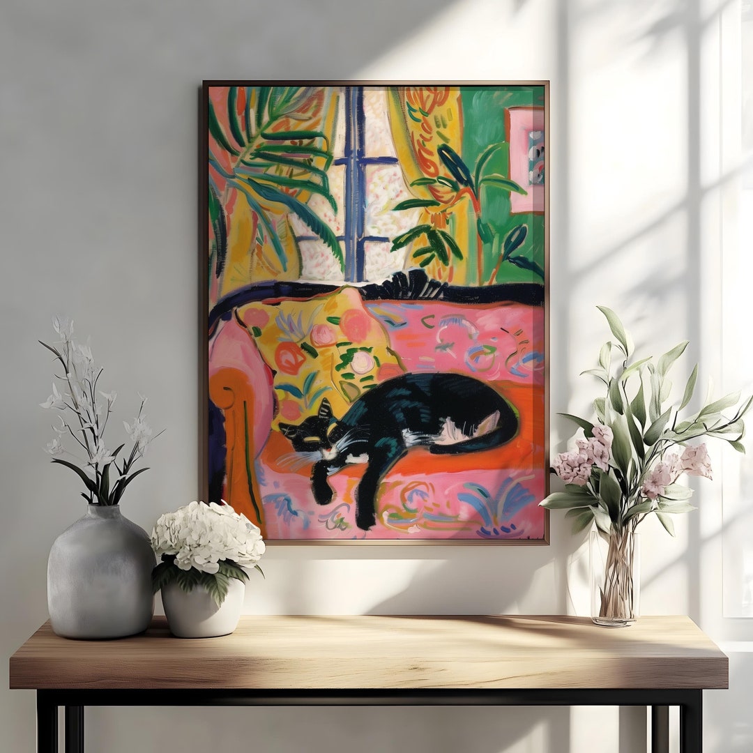 Henri Matisse Cat Print, Henri Matisse Poster, Gallery Wall Art, Livingroom Wall Decor, Open ...