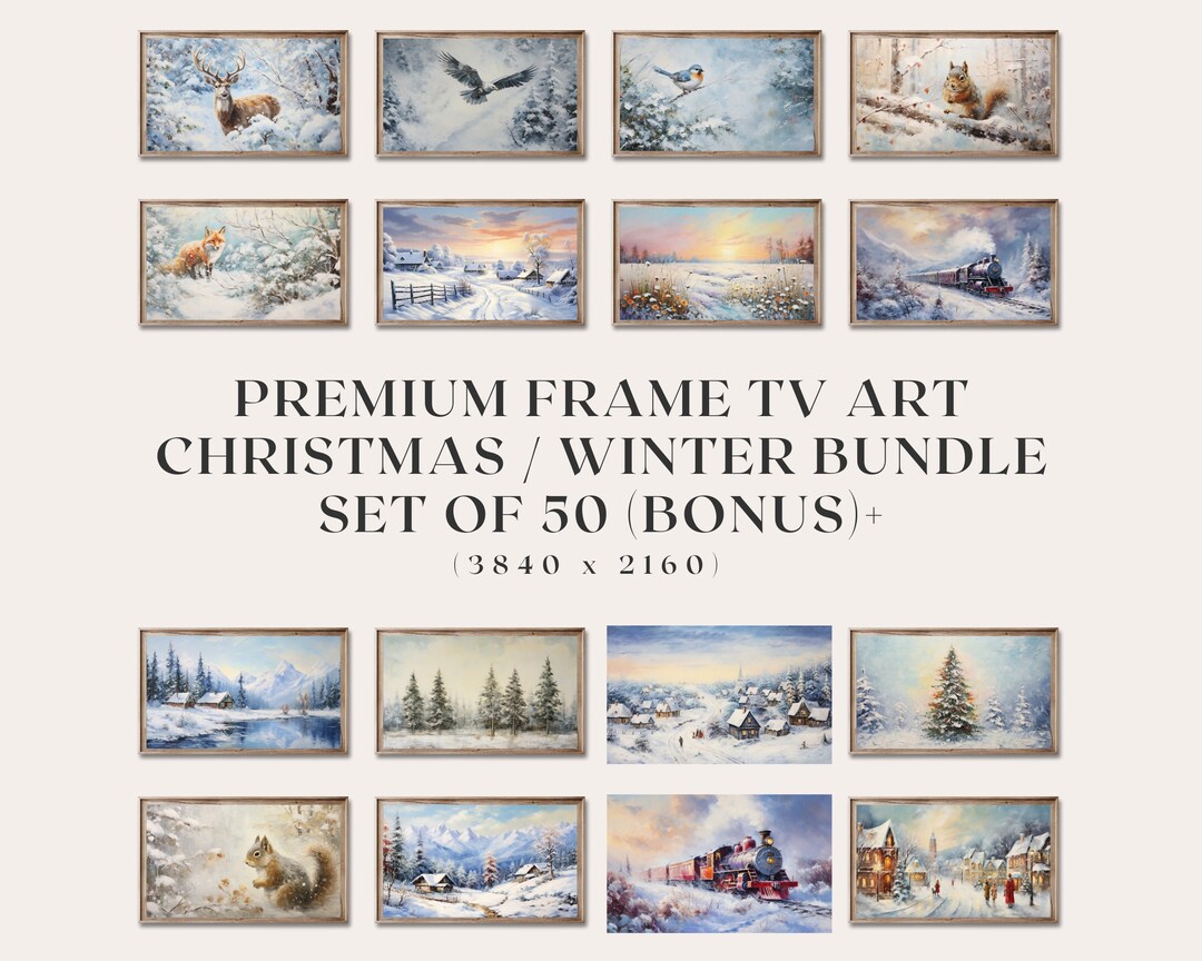 Samsung Frame TV Art Christmas and Winter Bundle Set of 50, Frame TV ...