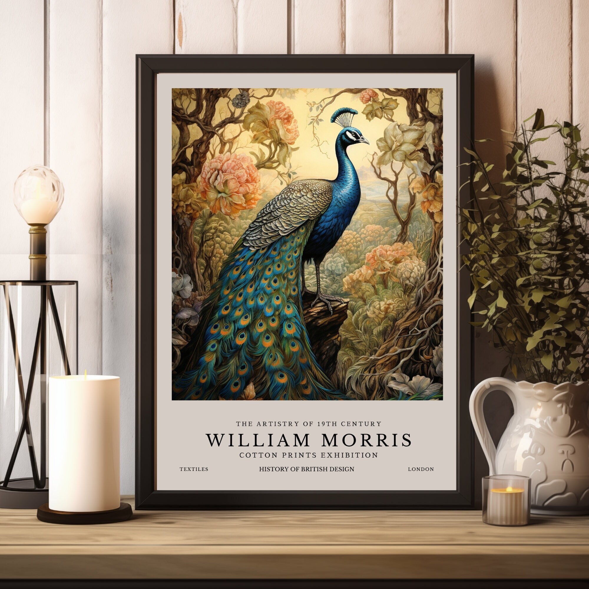 William Morris Peacock Print, William Morris Poster, William Morris ...
