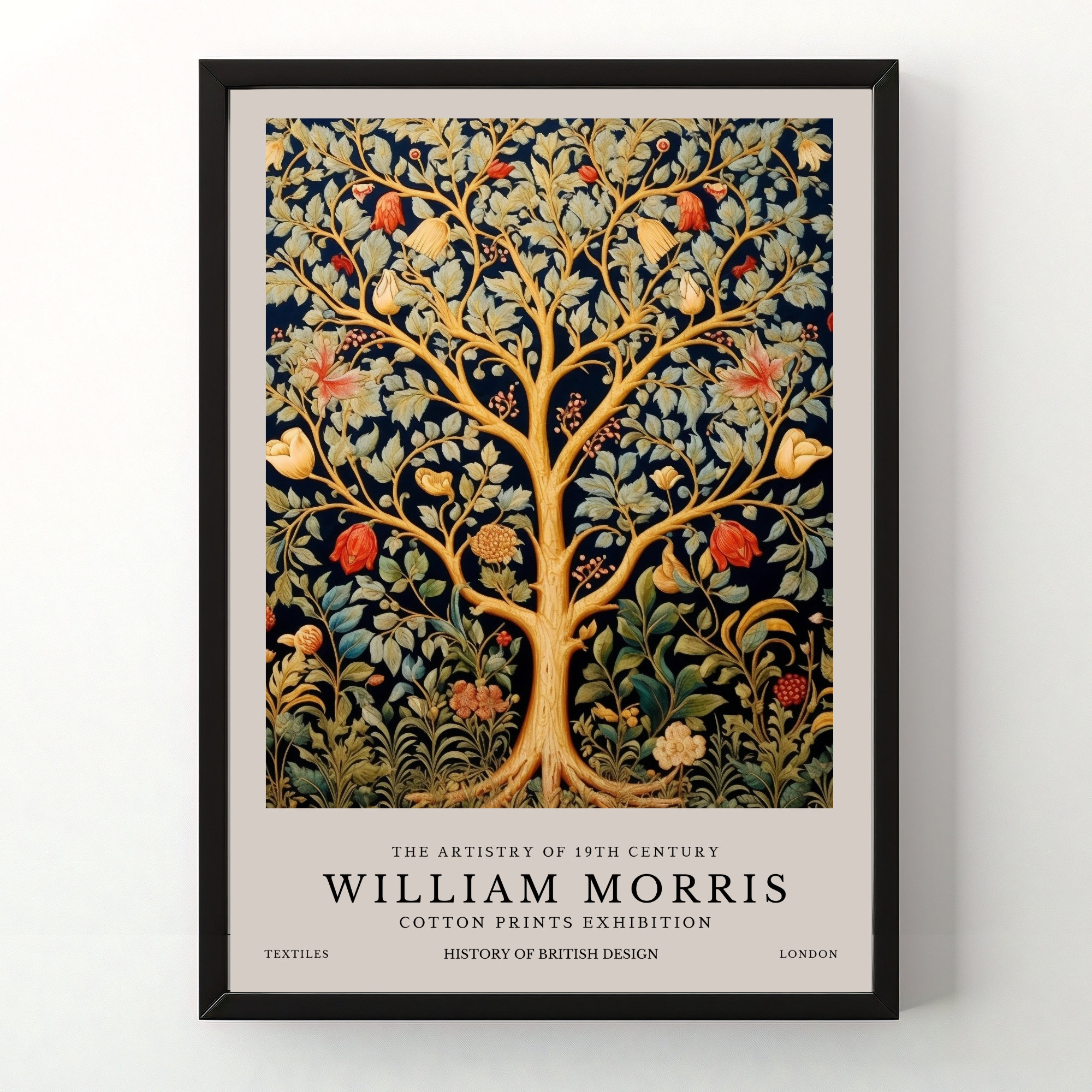 William Morris Tree of Life Print, William Morris Exhibition Poster, William Morris Poster ...