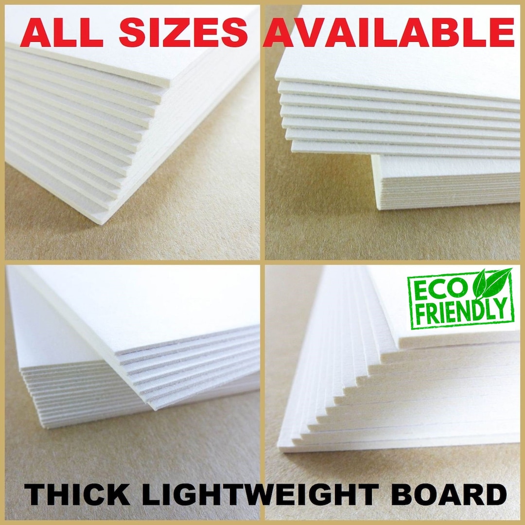 1mm 1.5mm 2mm Cardboard off White Ivory Thick Backing Board All Sizes ...