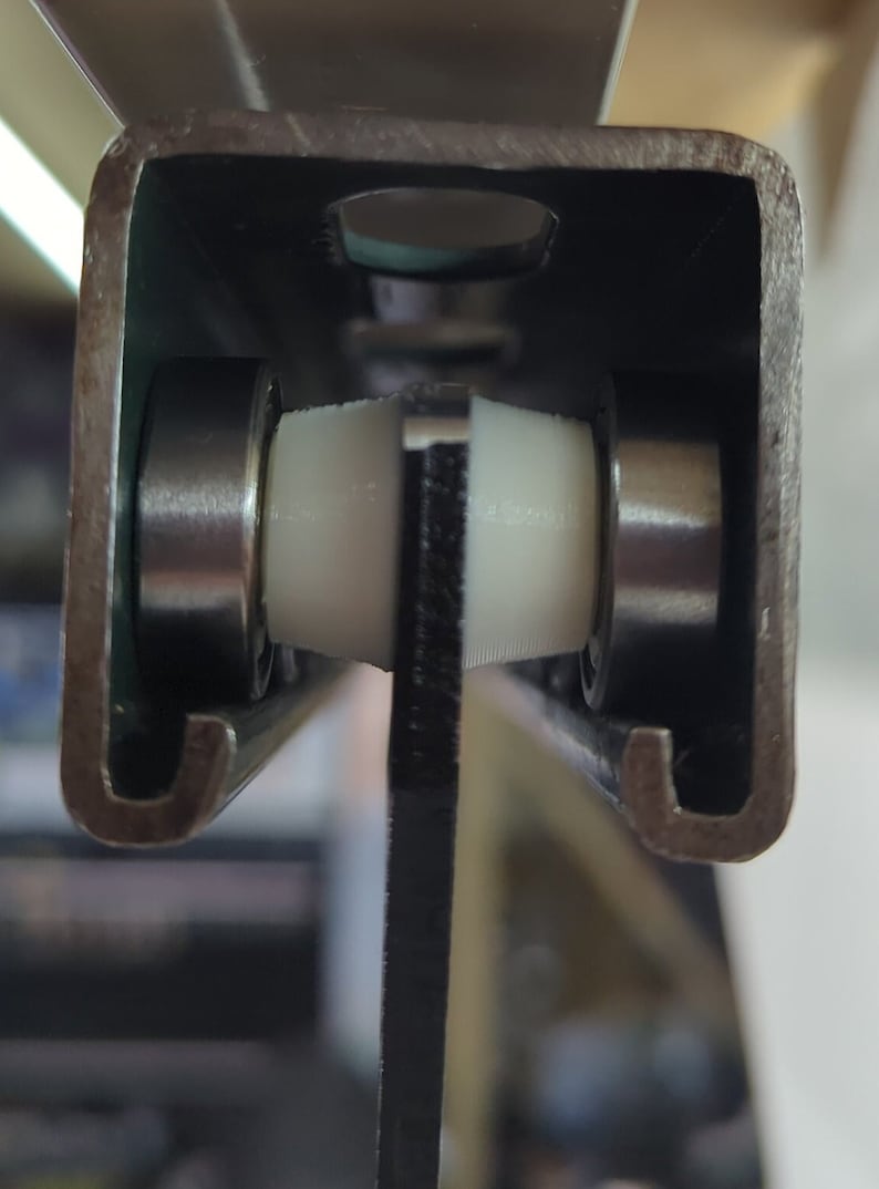 1-5/8 6 Wheel Heavy Duty Black Metal Frame Strut Channel Trolley - Uni ...