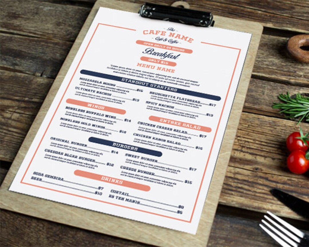 Modern Cafe Menu Template Bundle | Coffee Shop Menu, Price List ...
